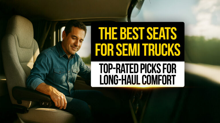 When you spend 10+ hours behind the wheel, the right seat...